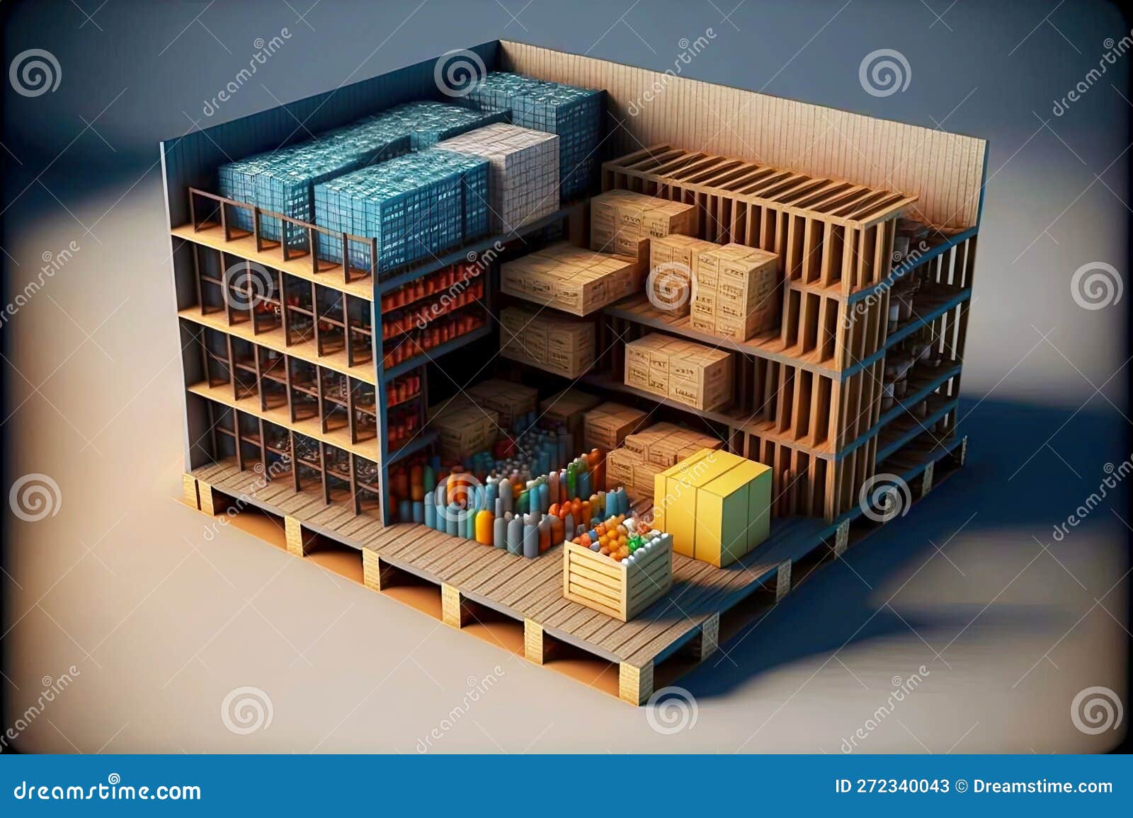 Efficient Storage of Goods in Warehouse Pallets Boxes and Wooden Racks ...