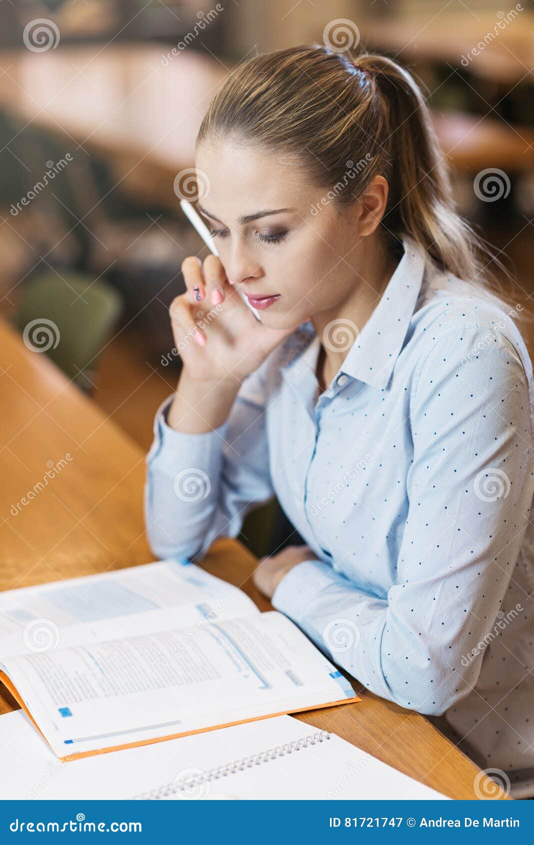 Efficient student stock image. Image of girl, serene - 81721747