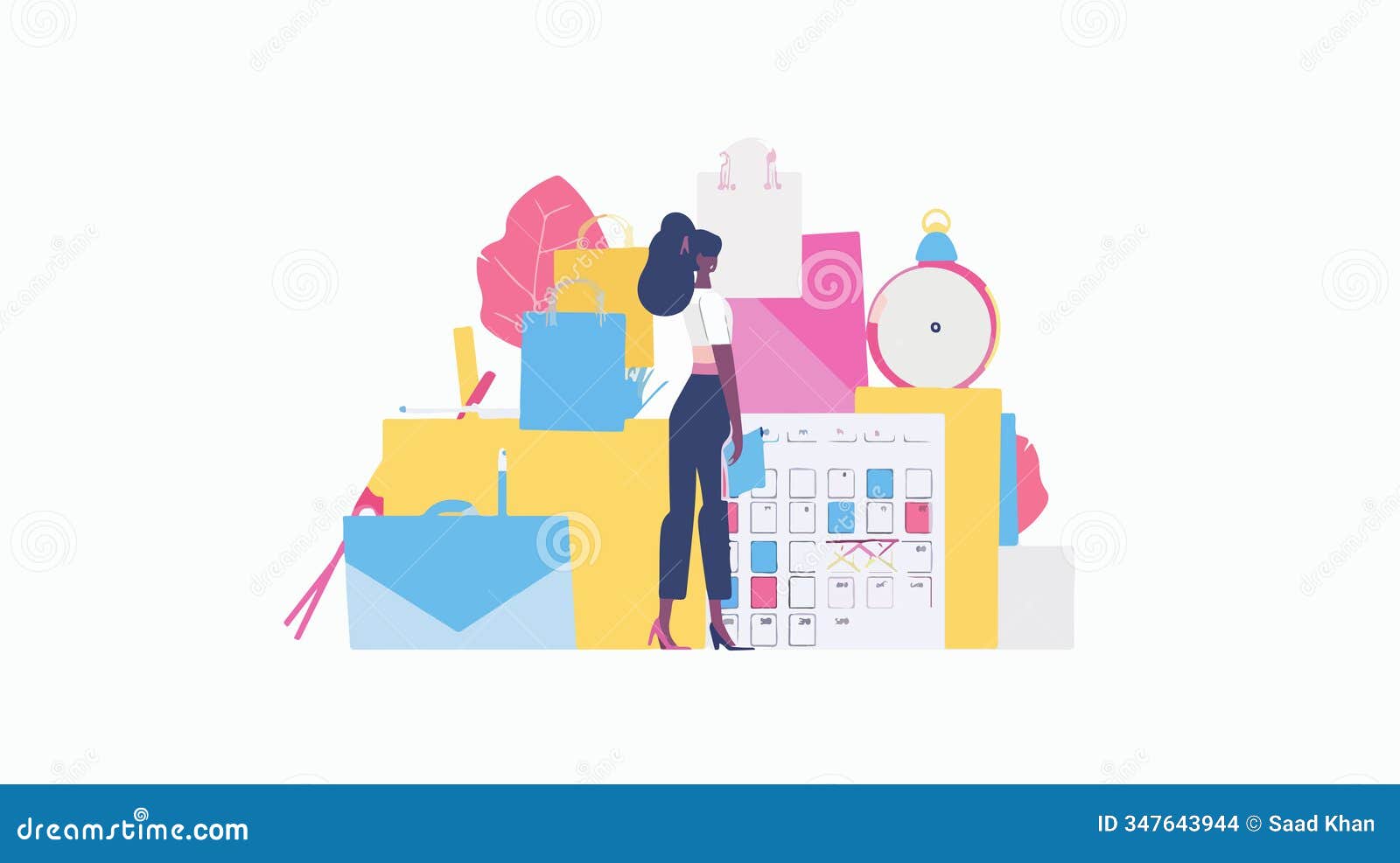 Efficient Task and Time Management with daily To-Do List Concept Stock ...