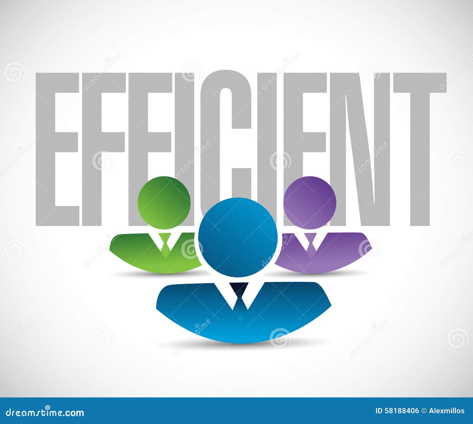 Efficient Team Sign Illustration Design Graphic Stock Illustration ...