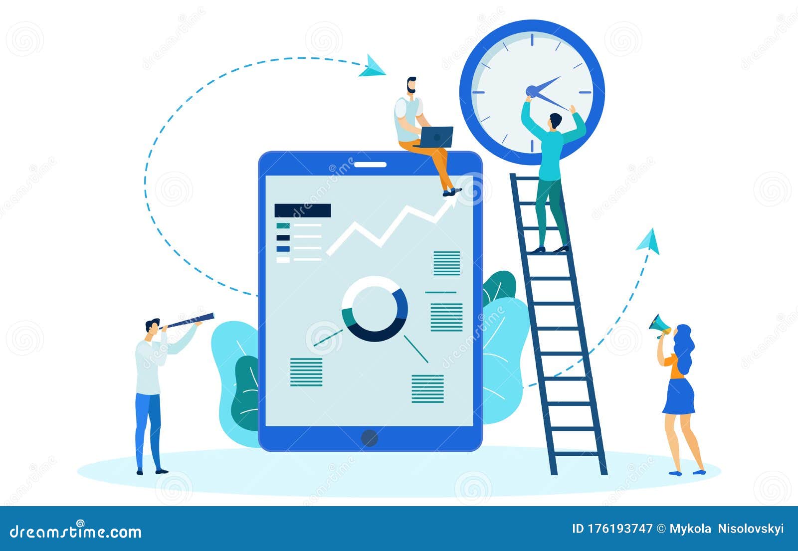 Teamwork Metaphor Concept. People Read Books And Collaborate. Learning ...