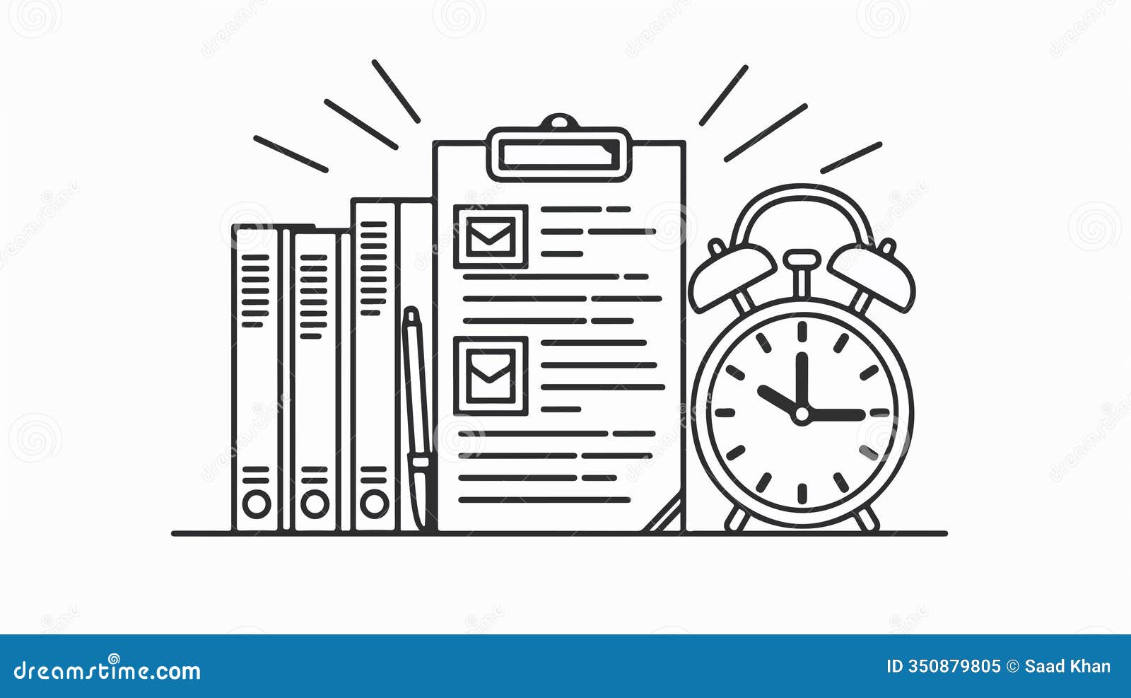 Efficient Time Management Document Concept with Clock Symbol Vector ...