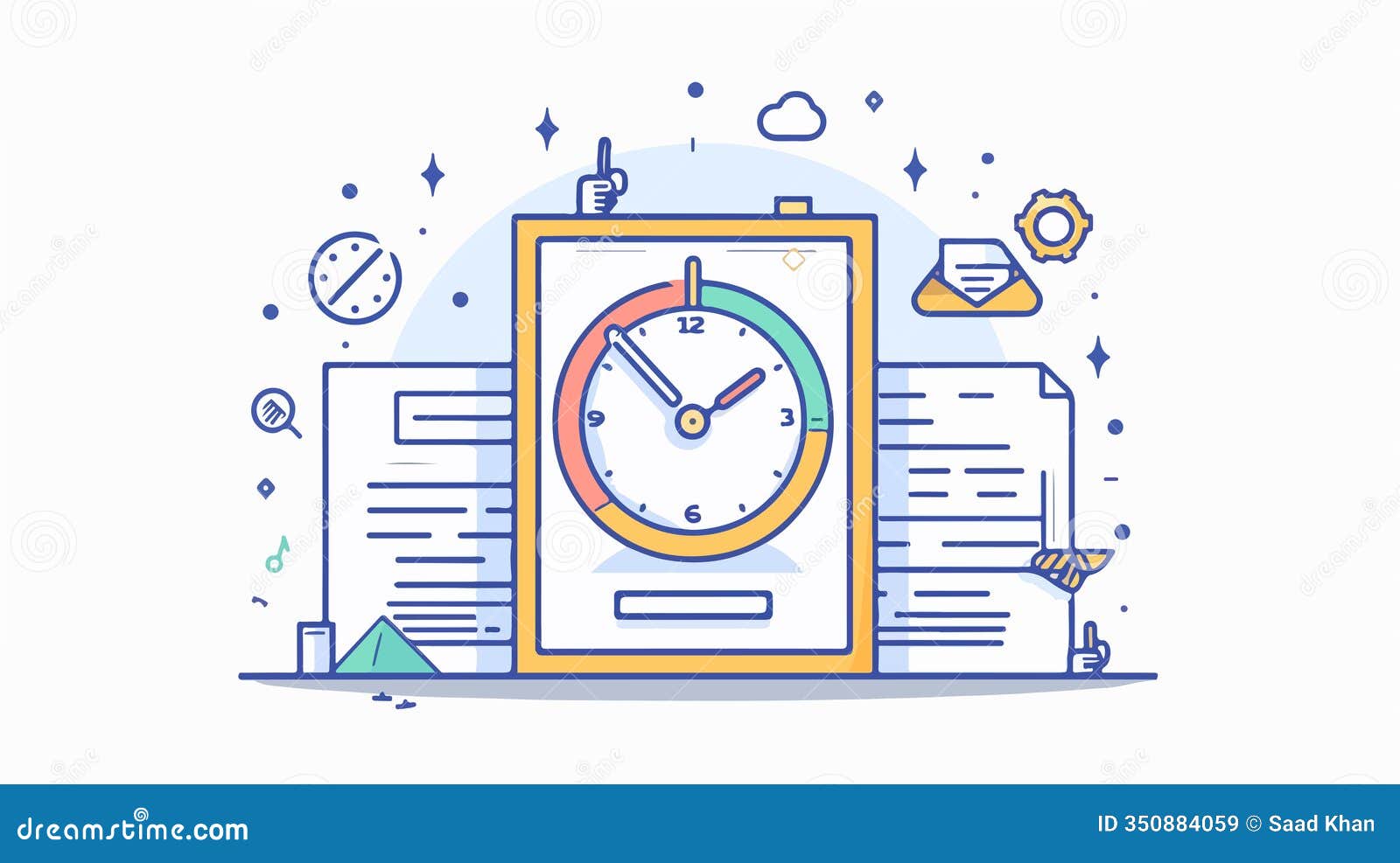 Efficient Time Management Document Concept with Clock Symbol Vector ...