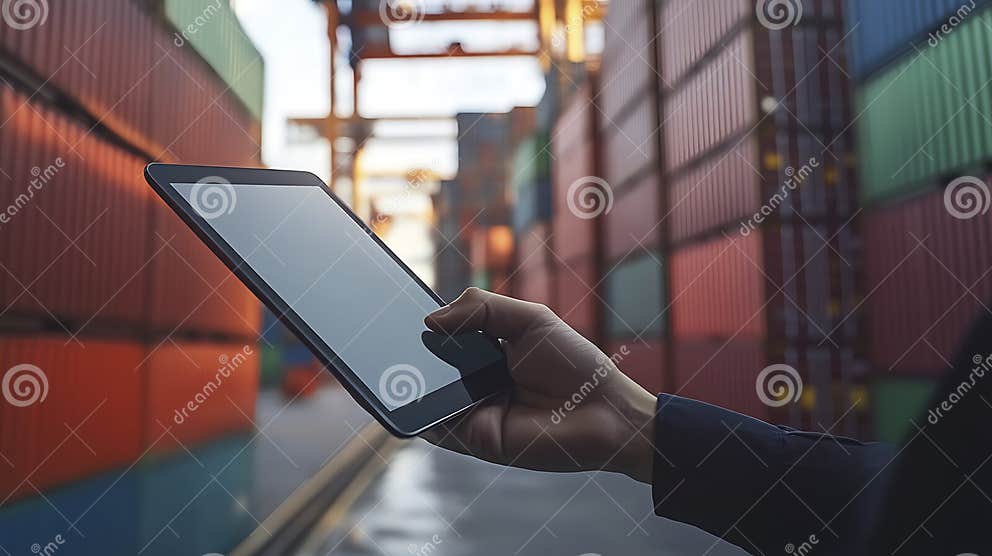 Efficient Touch Input on High-tech Tablet Display Stock Photo - Image ...