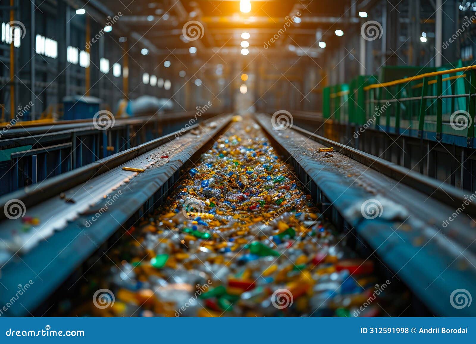 Efficient Waste Sorting Plant: Transforming Trash Into Resources. Stock ...