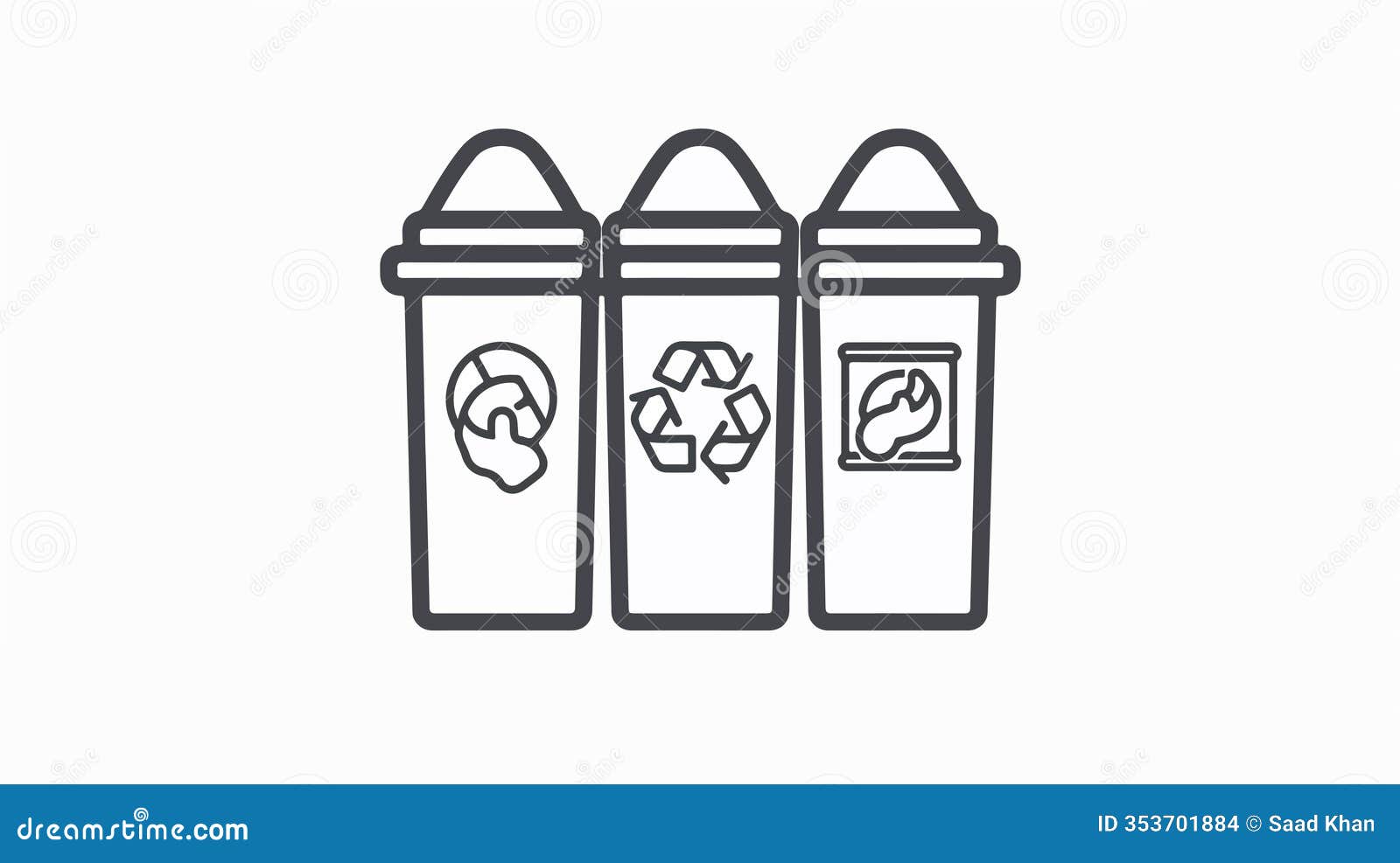 Efficient Waste Sorting and Recycling Bin Management Concept Stock Vector - Illustration of ...