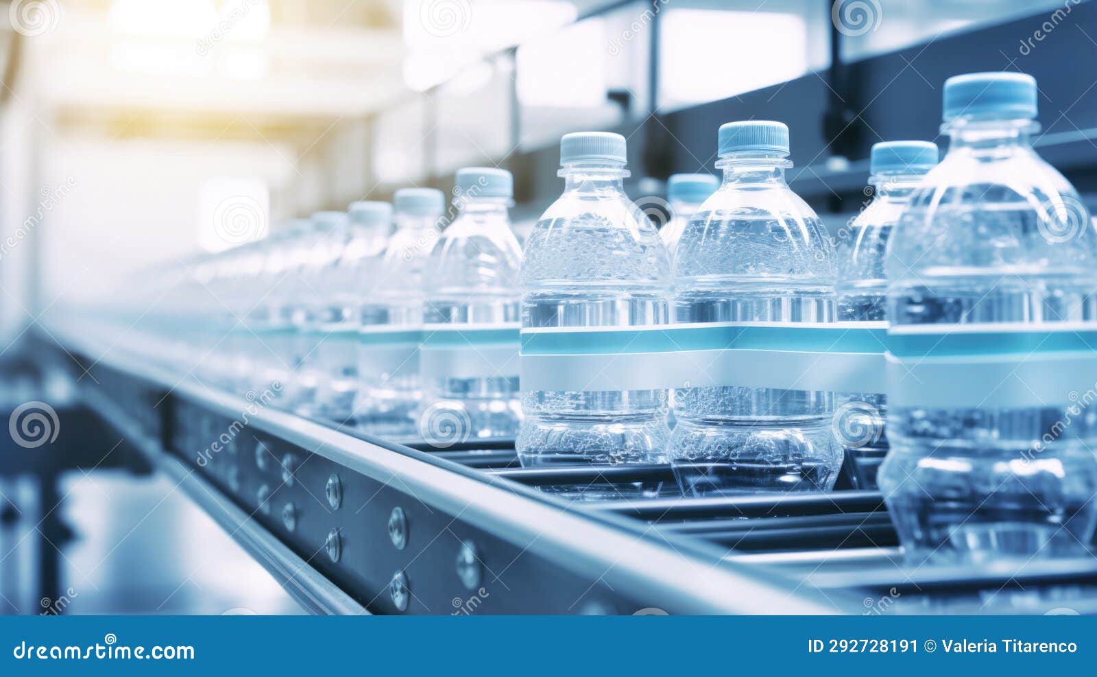 Efficient Water Purification and Bottling Operations. Stock Image ...