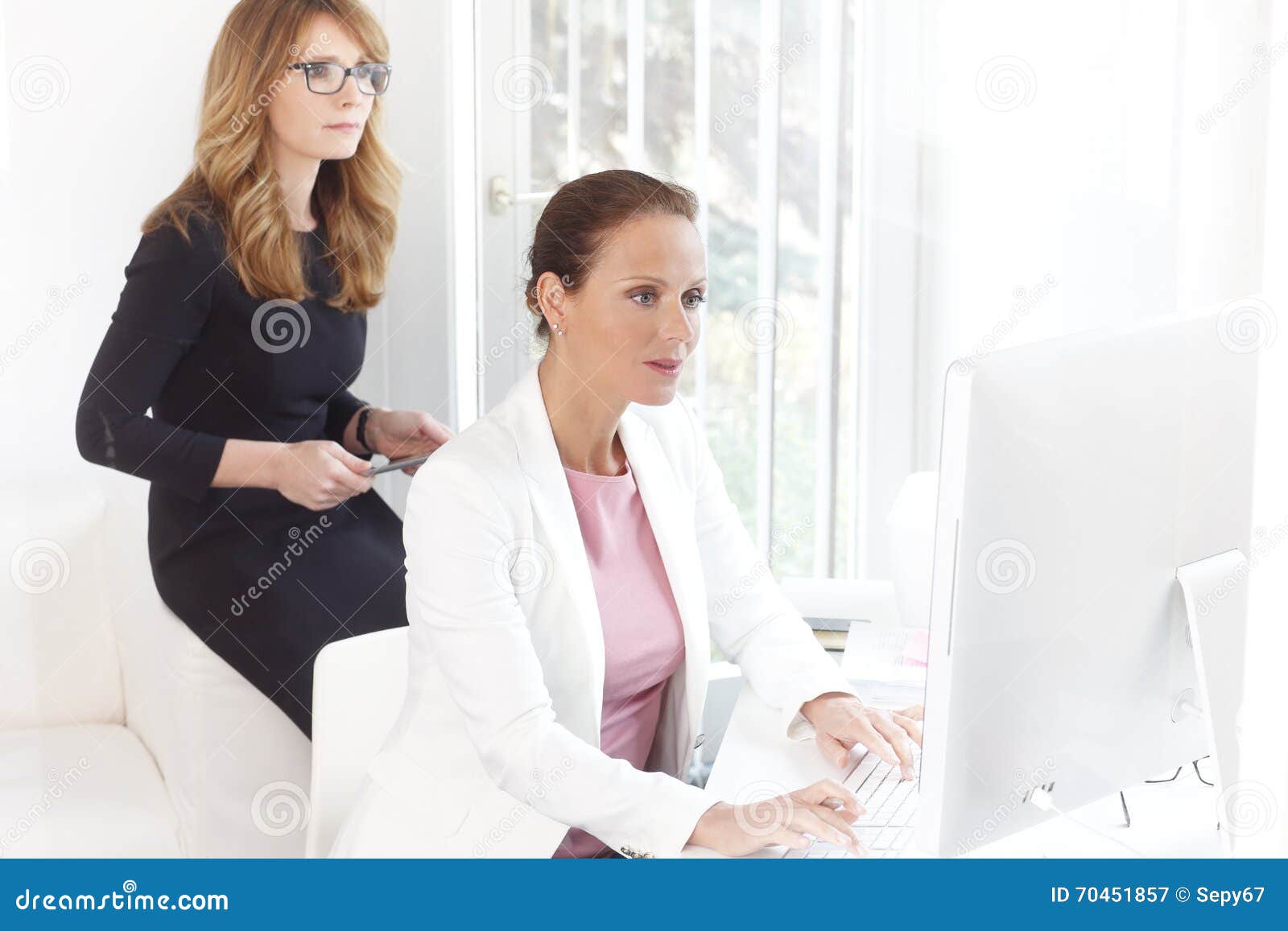 Efficient work in office stock image. Image of business - 70451857
