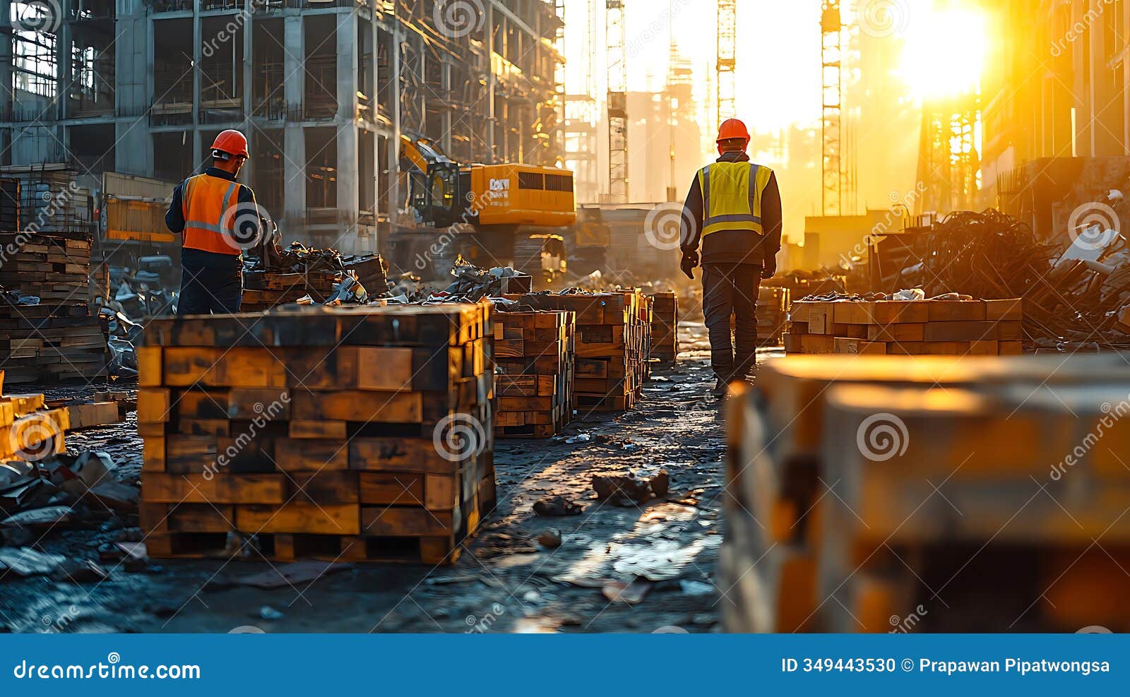 Efficient Workers Sorting Demolition Waste at Construction Site during ...