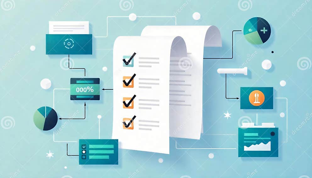 Efficient Workflow Checklist Process Management Data Analysis Business Planning Project ...