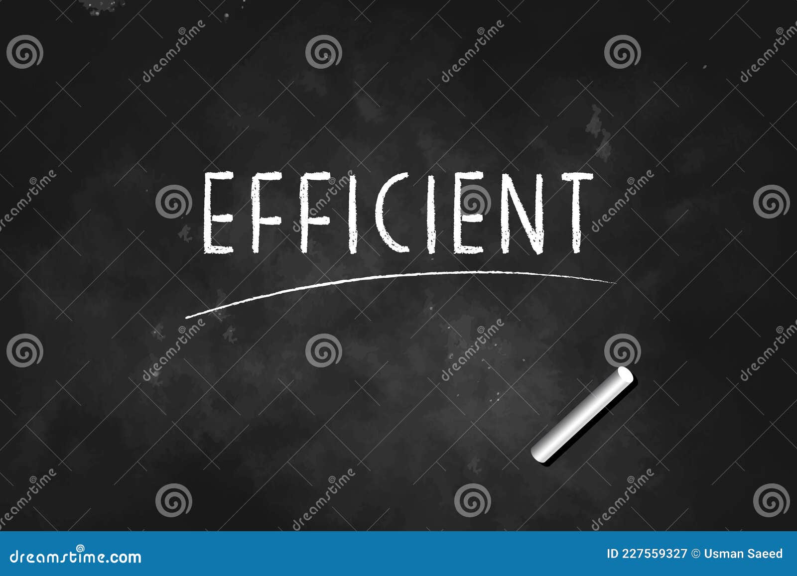Efficient Written with Chalk on Blackboard Icon Logo Design Vector ...