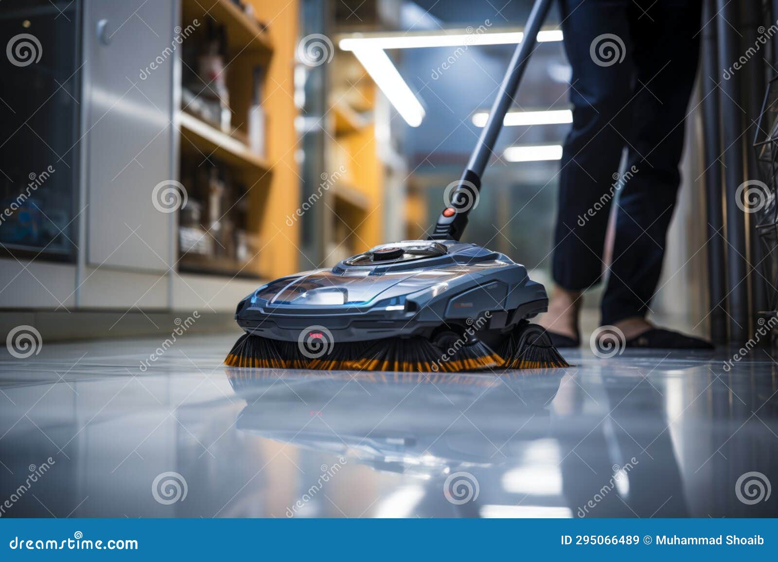 Efficiently Mopping the Floor, Ensuring Cleanliness and a Polished ...