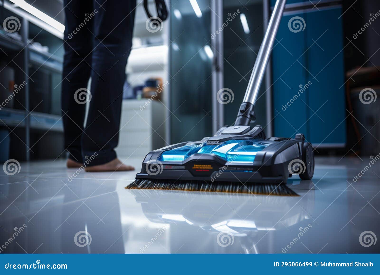 Efficiently Mopping the Floor, Ensuring Cleanliness and a Polished ...