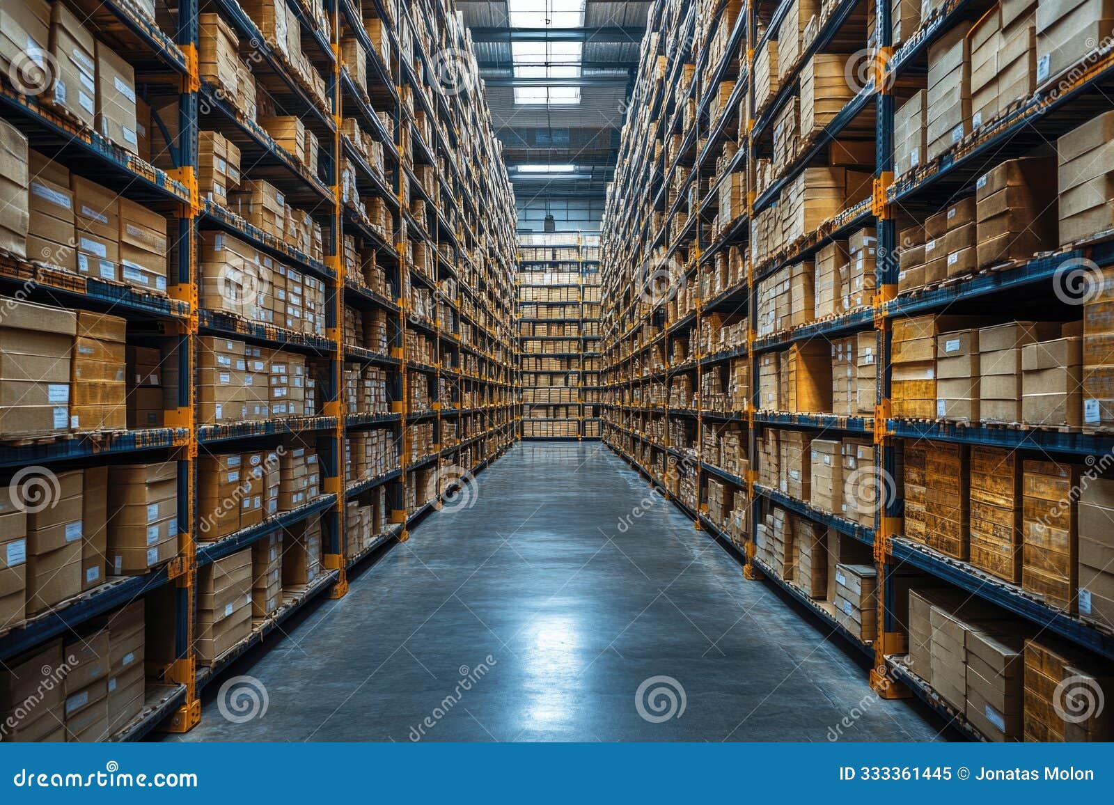 Efficiently Organized Archive Storage with Shelves of Brown File Boxe ...