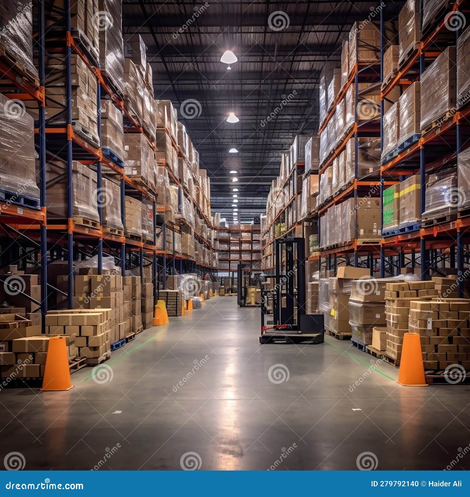 Efficiently Organized Warehouse Interior Showcasing Orderliness ...