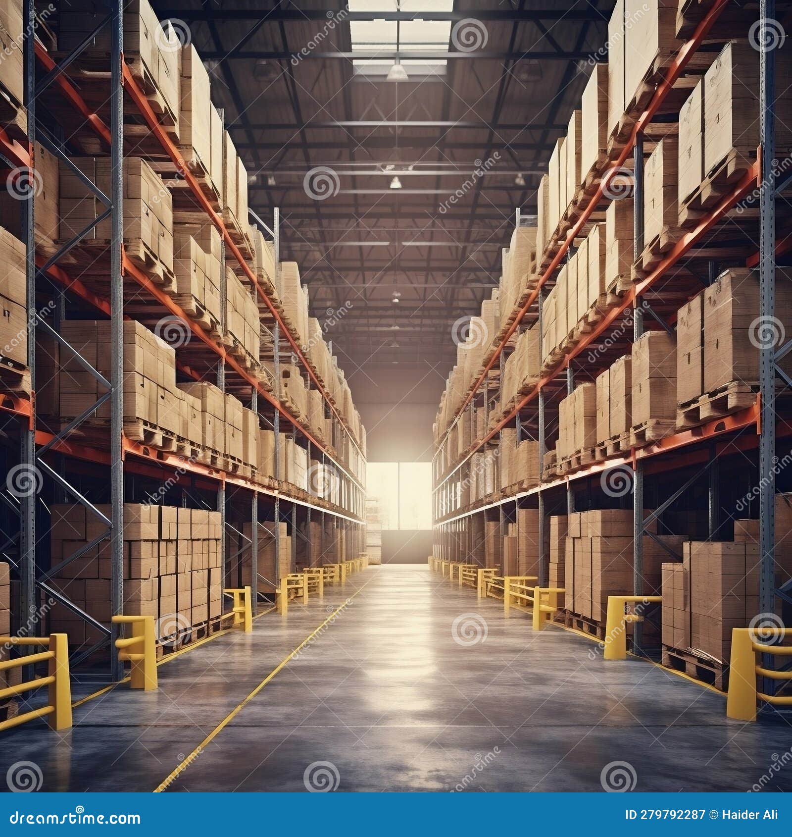 Efficiently Organized Warehouse Interior Showcasing Orderliness ...