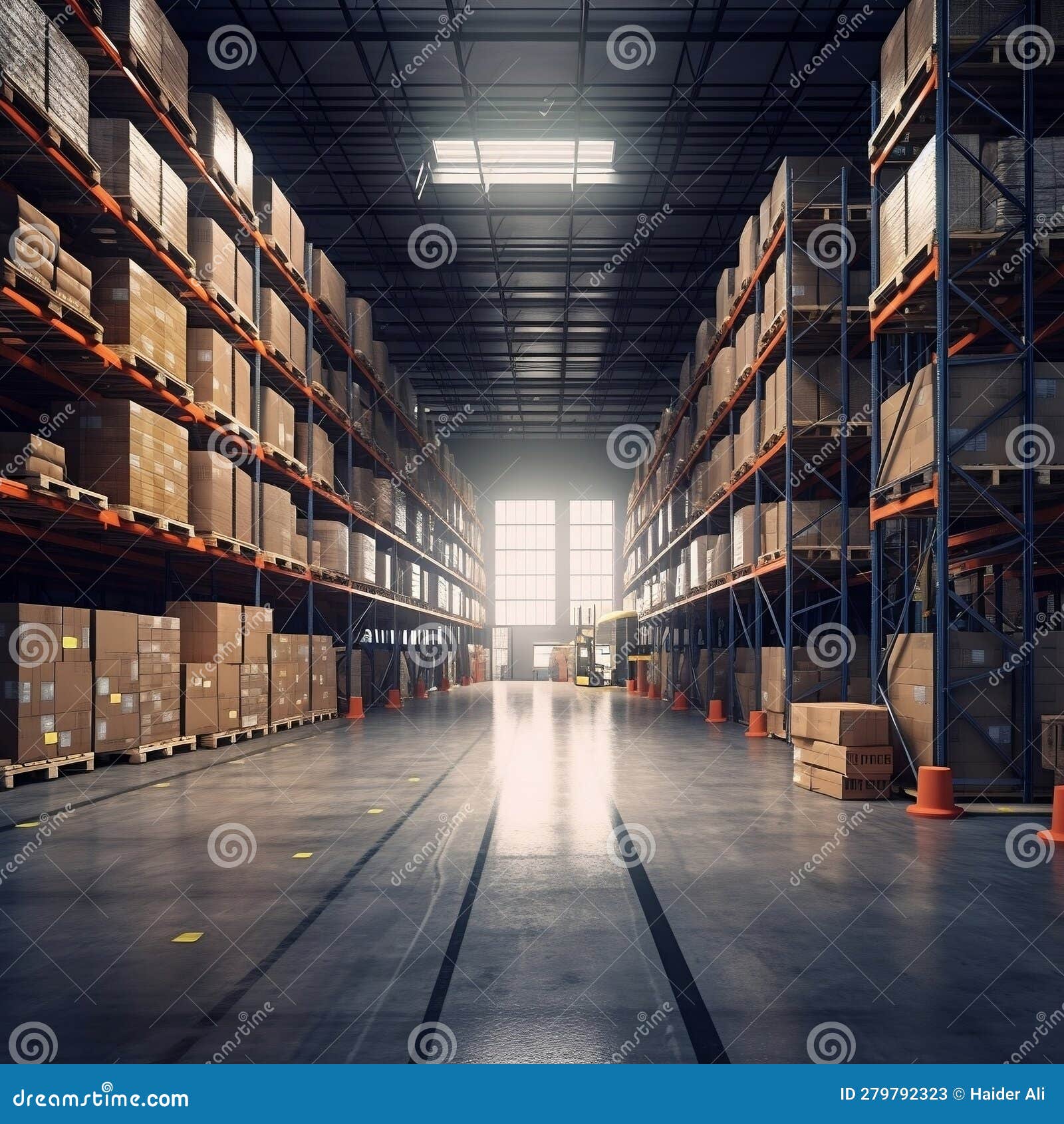 Efficiently Organized Warehouse Interior Showcasing Orderliness ...