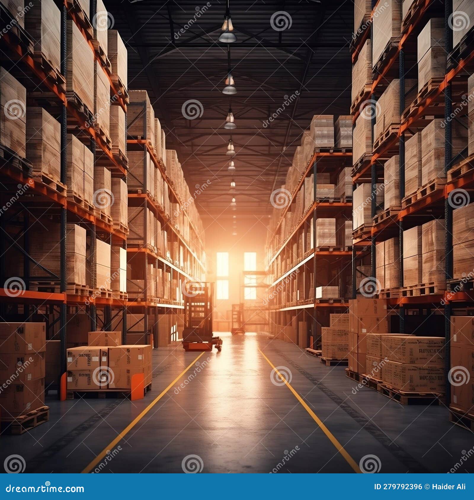 Efficiently Organized Warehouse Interior Showcasing Orderliness ...