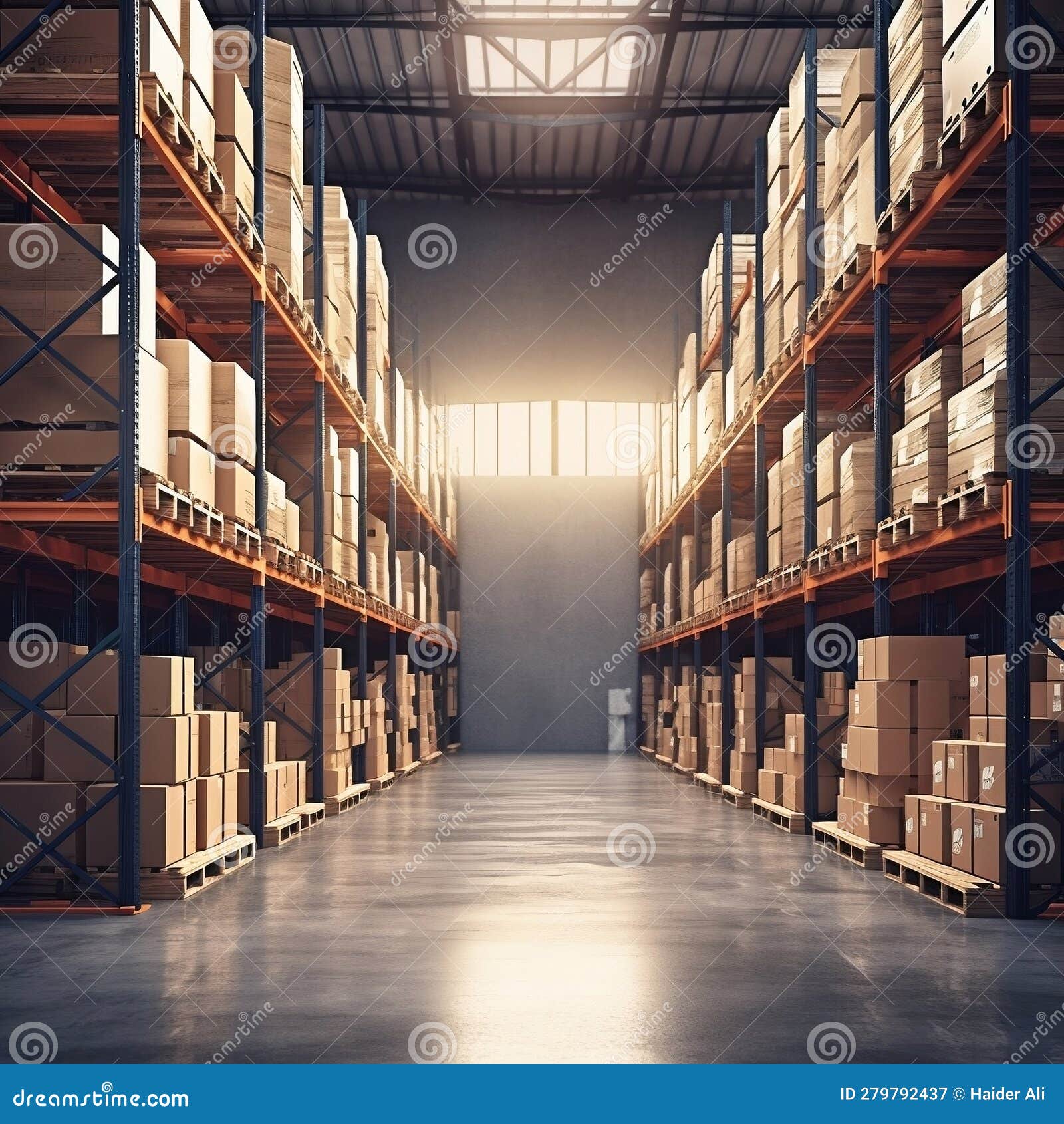 Efficiently Organized Warehouse Interior Showcasing Orderliness ...