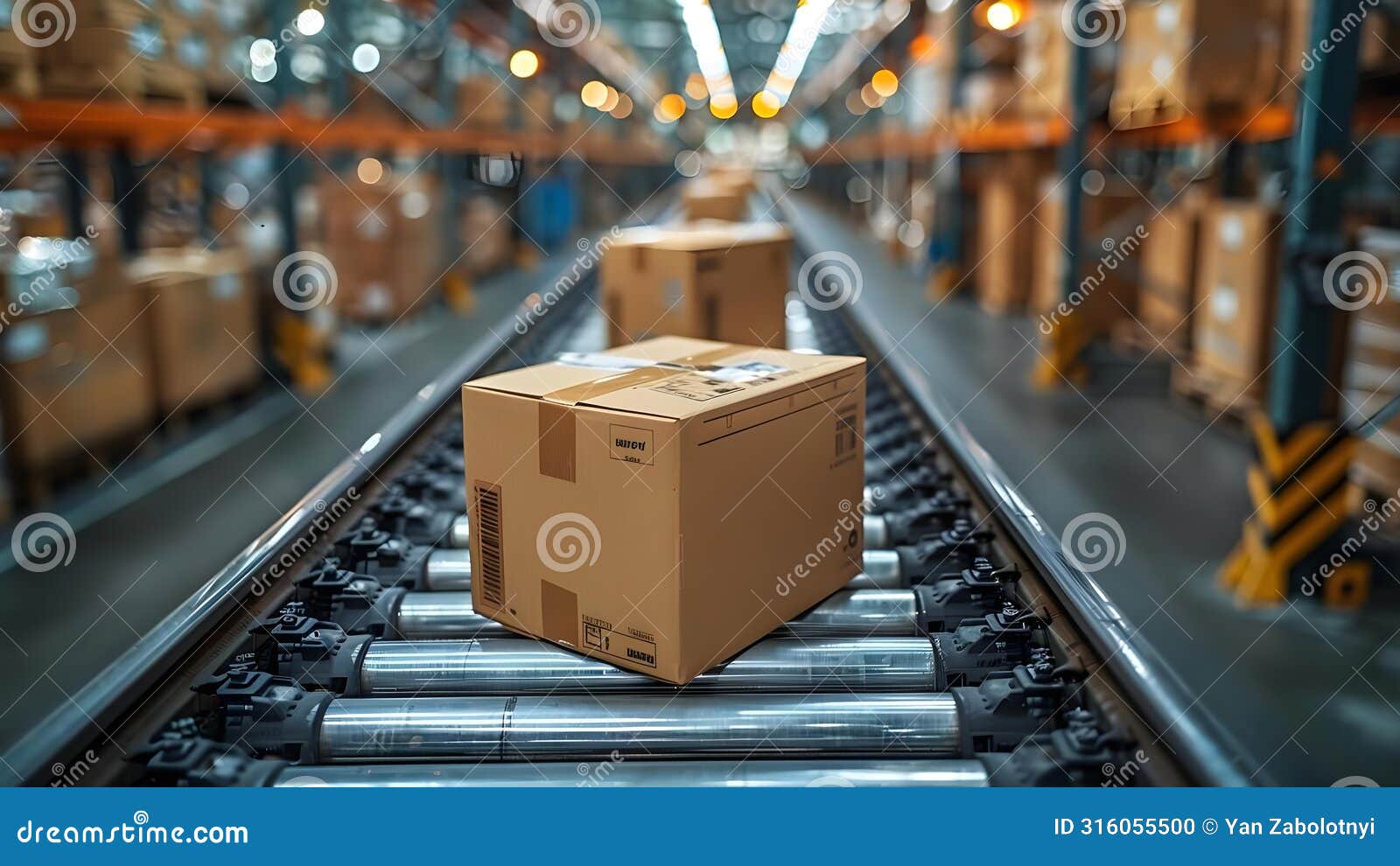 Tracking Codes And Shipment Information Labeled On Container Boxes ...