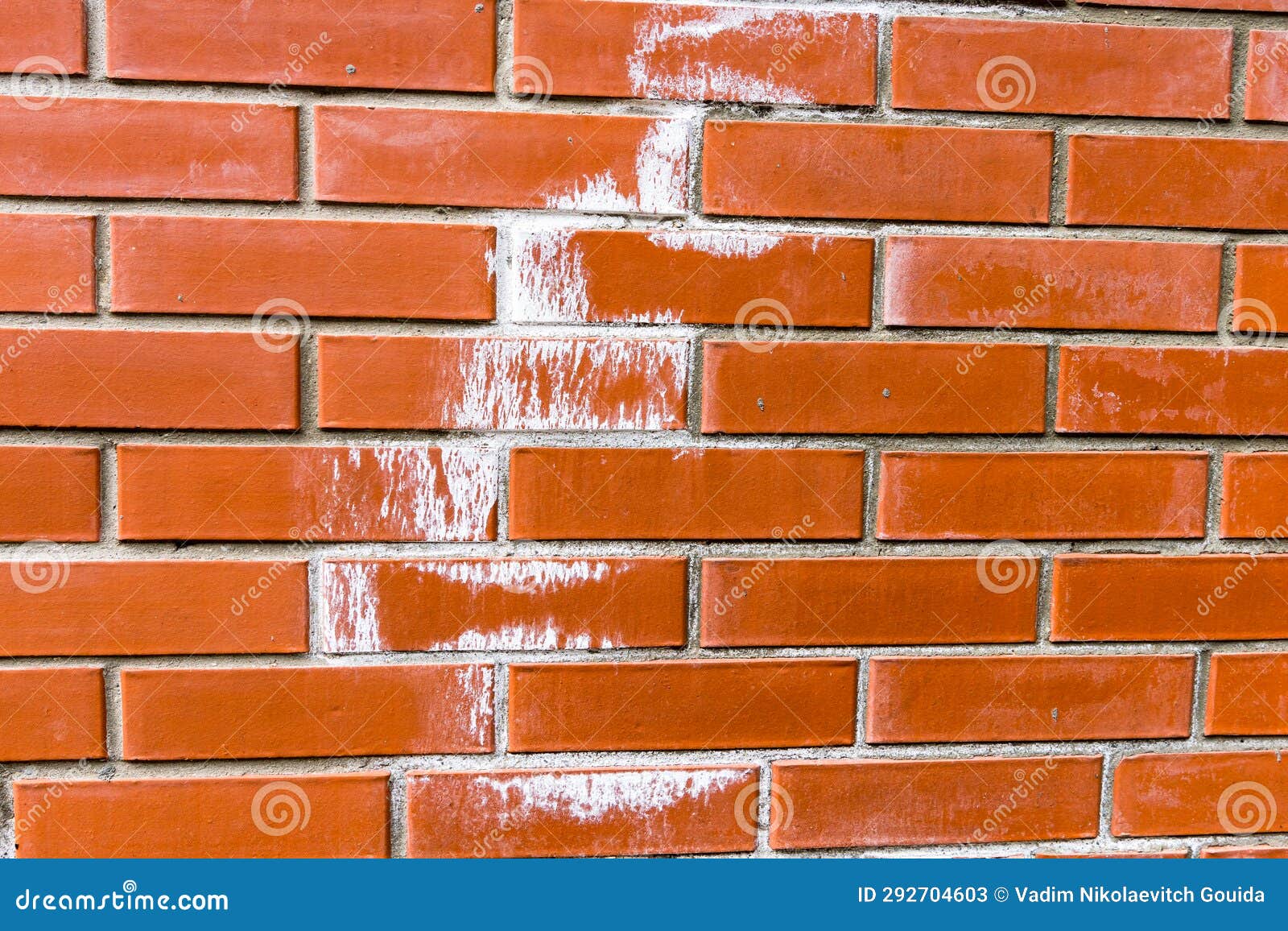 Efflorescence on New Red Bricks Wall Stock Image - Image of texture ...