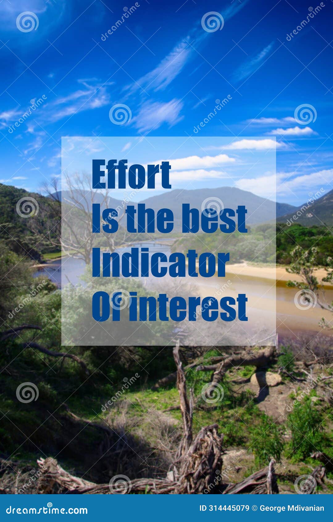 Effort is the Best Indicator of Interest Stock Image - Image of effort ...
