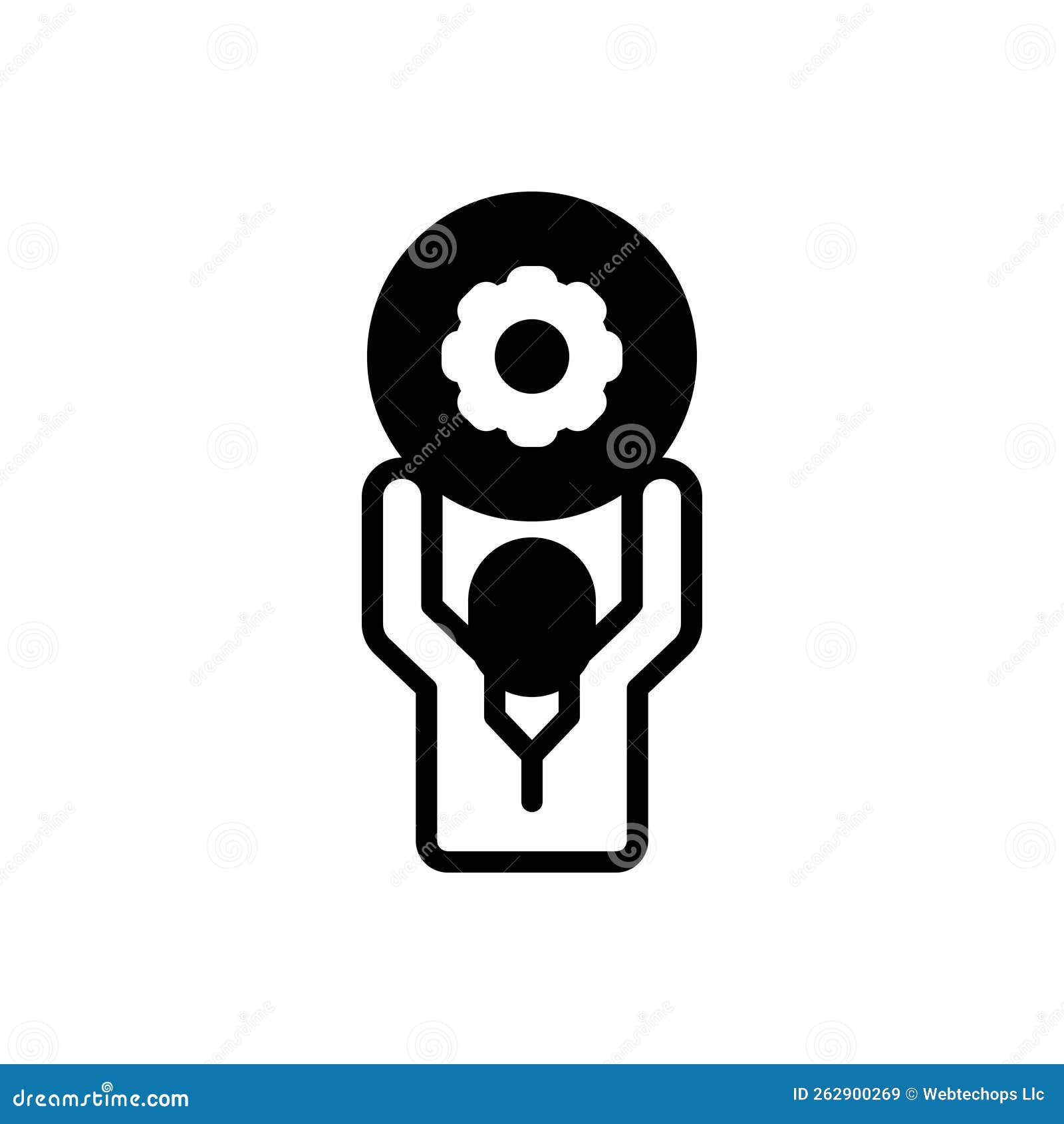 Black Solid Icon for Effort, Attempt and Try Stock Vector ...