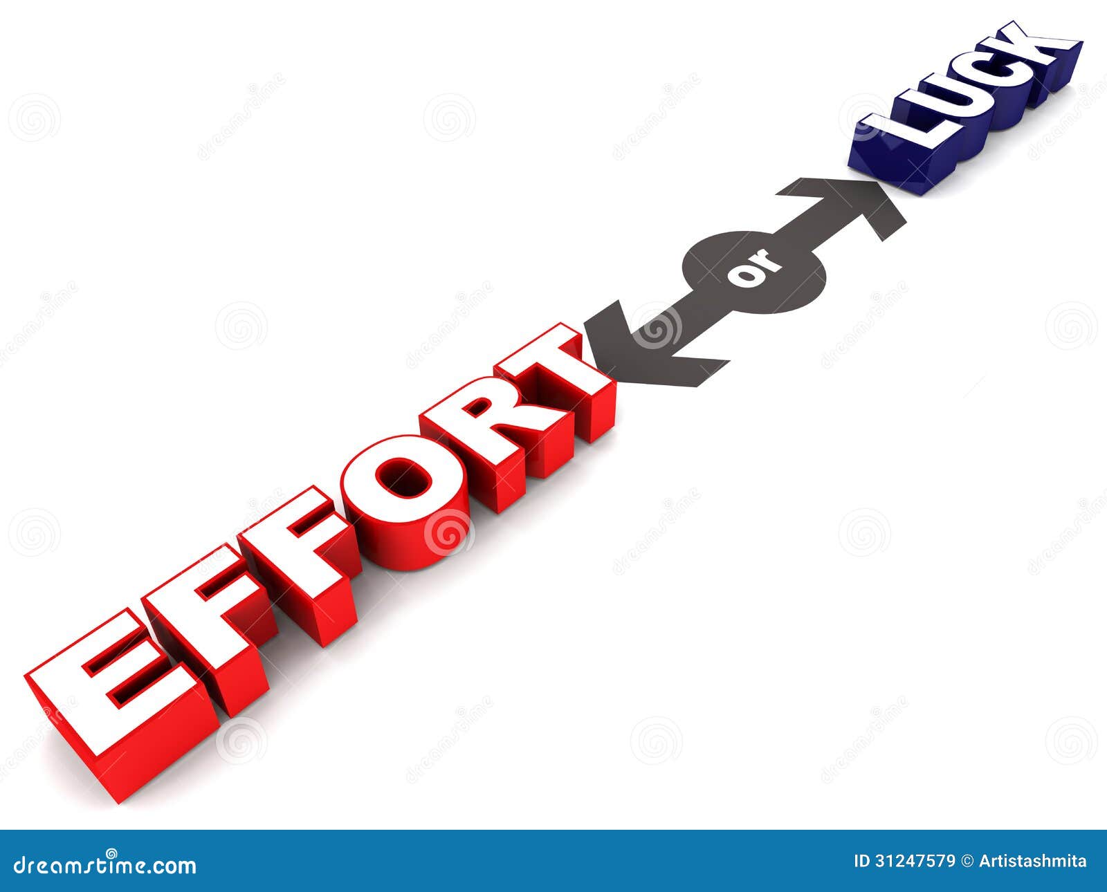Effort or luck stock illustration. Illustration of sheer - 31247579