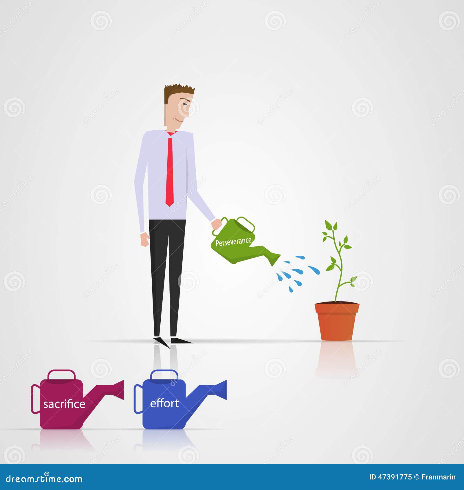 Effort Sacrifice and Perseverance Stock Illustration - Illustration of ...