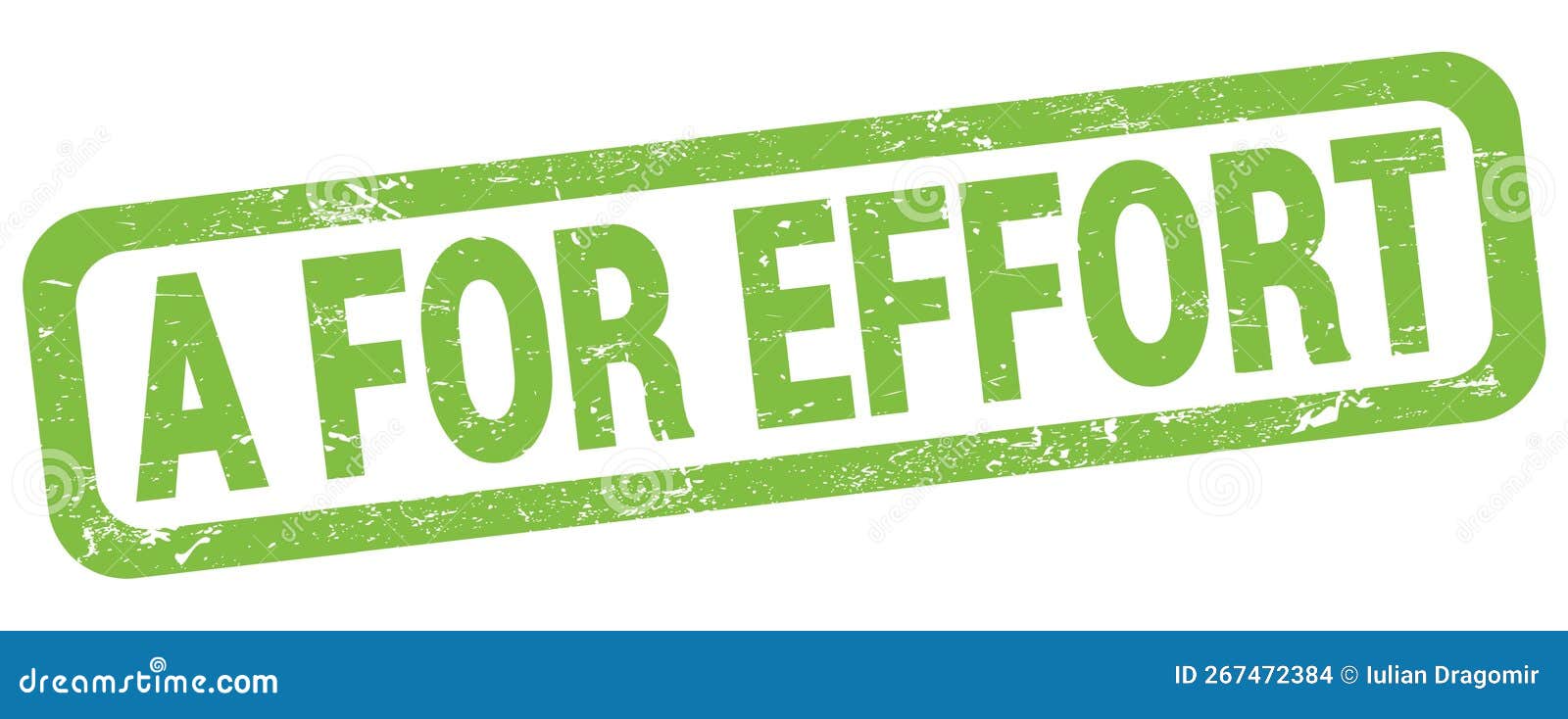 A for EFFORT Text Written on Green Rectangle Stamp Stock Illustration ...