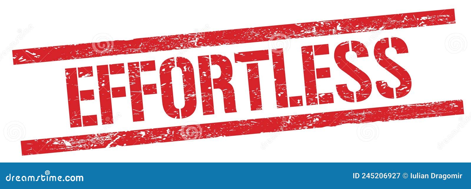 EFFORTLESS Text on Red Grungy Rectangle Stamp Stock Illustration ...