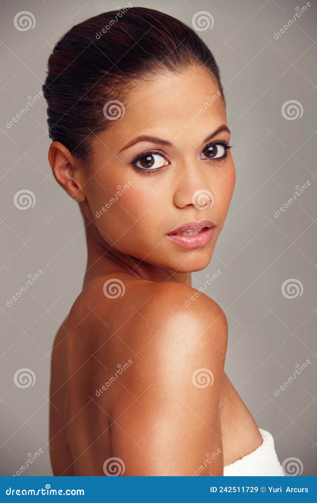 Effortlessly Beautiful Cropped Head And Shoulders Portrait Of A