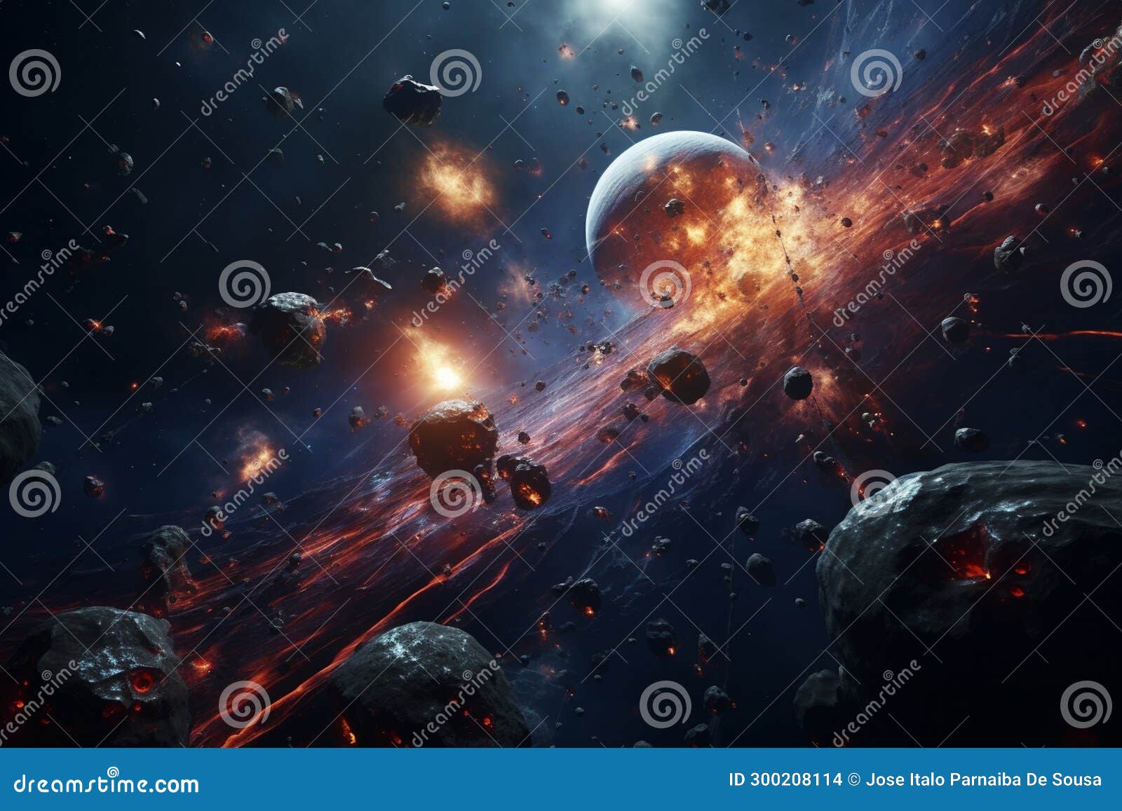 Glide through a Cosmic Panorama with Diverse Stock Illustration ...
