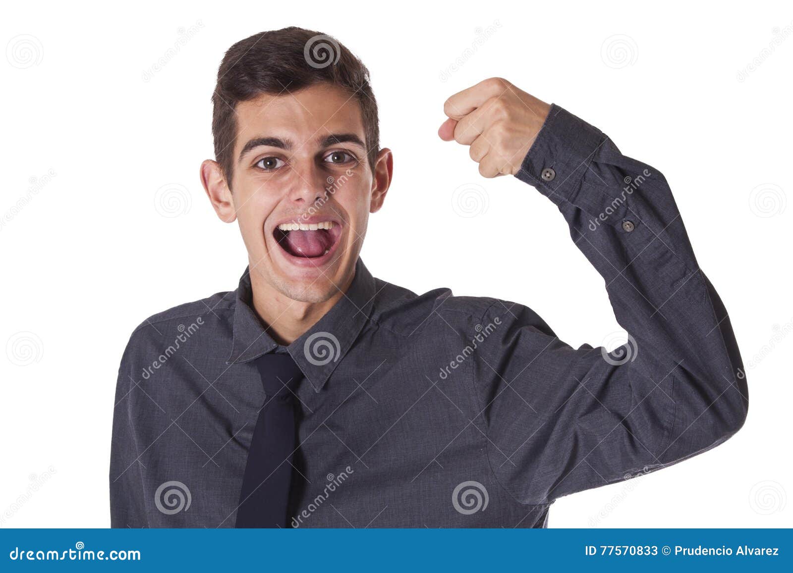 Effusive businessman stock image. Image of success, latin - 77570833