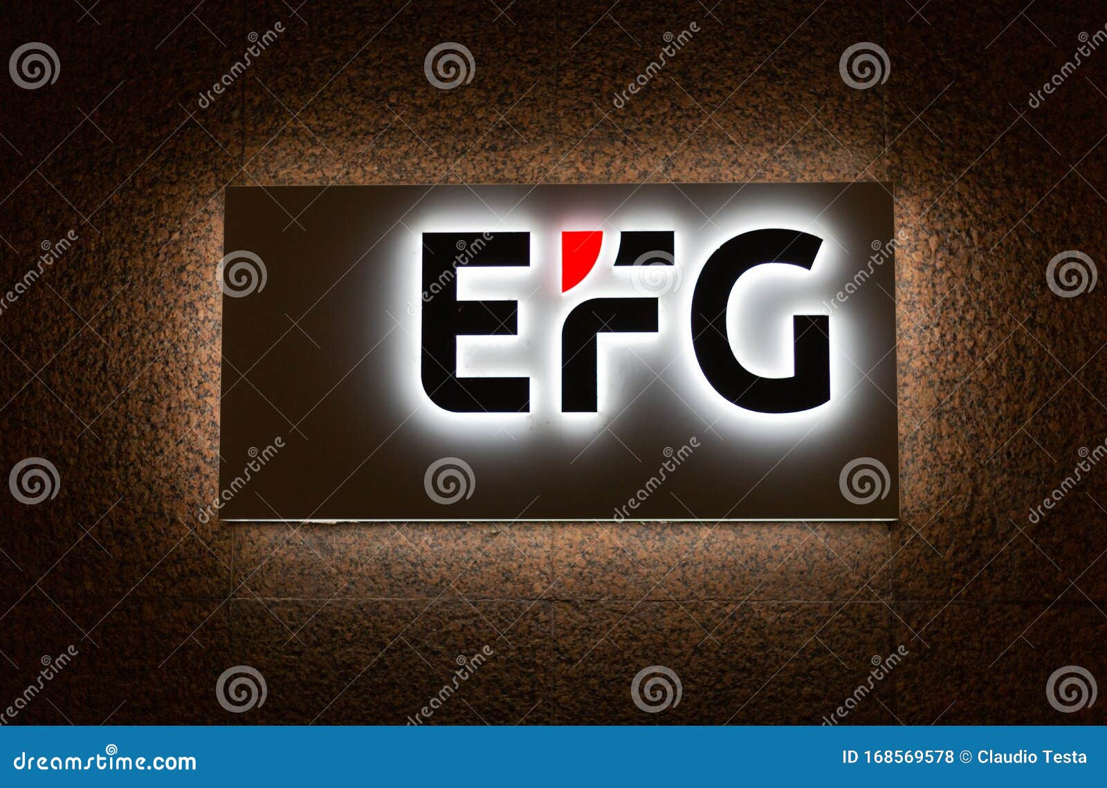 EFG Bank ensign editorial stock photo. Image of lugano - 168569578