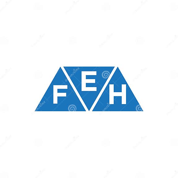 EFH Triangle Shape Logo Design on White Background. EFH Creative ...