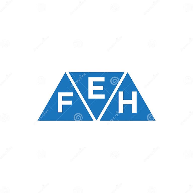 EFH Triangle Shape Logo Design on White Background. EFH Creative ...
