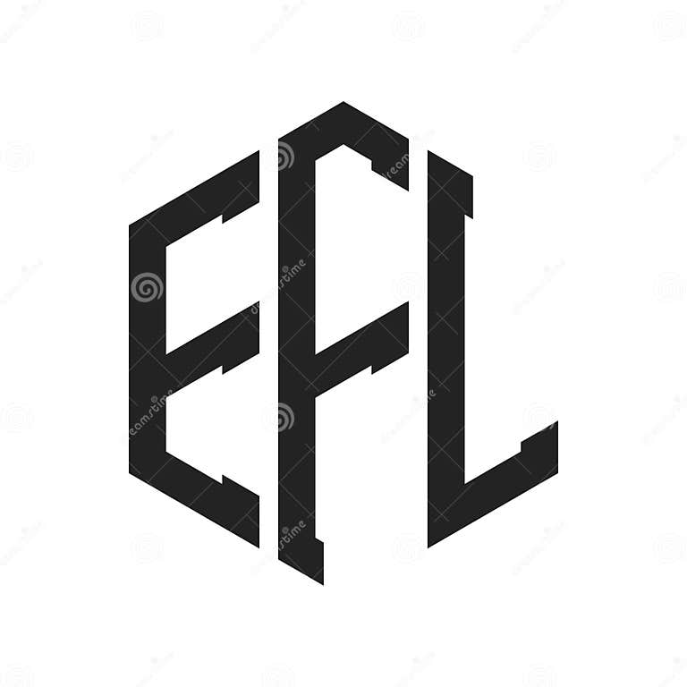 EFL Logo Design. Initial Letter EFL Monogram Logo Using Hexagon Shape ...