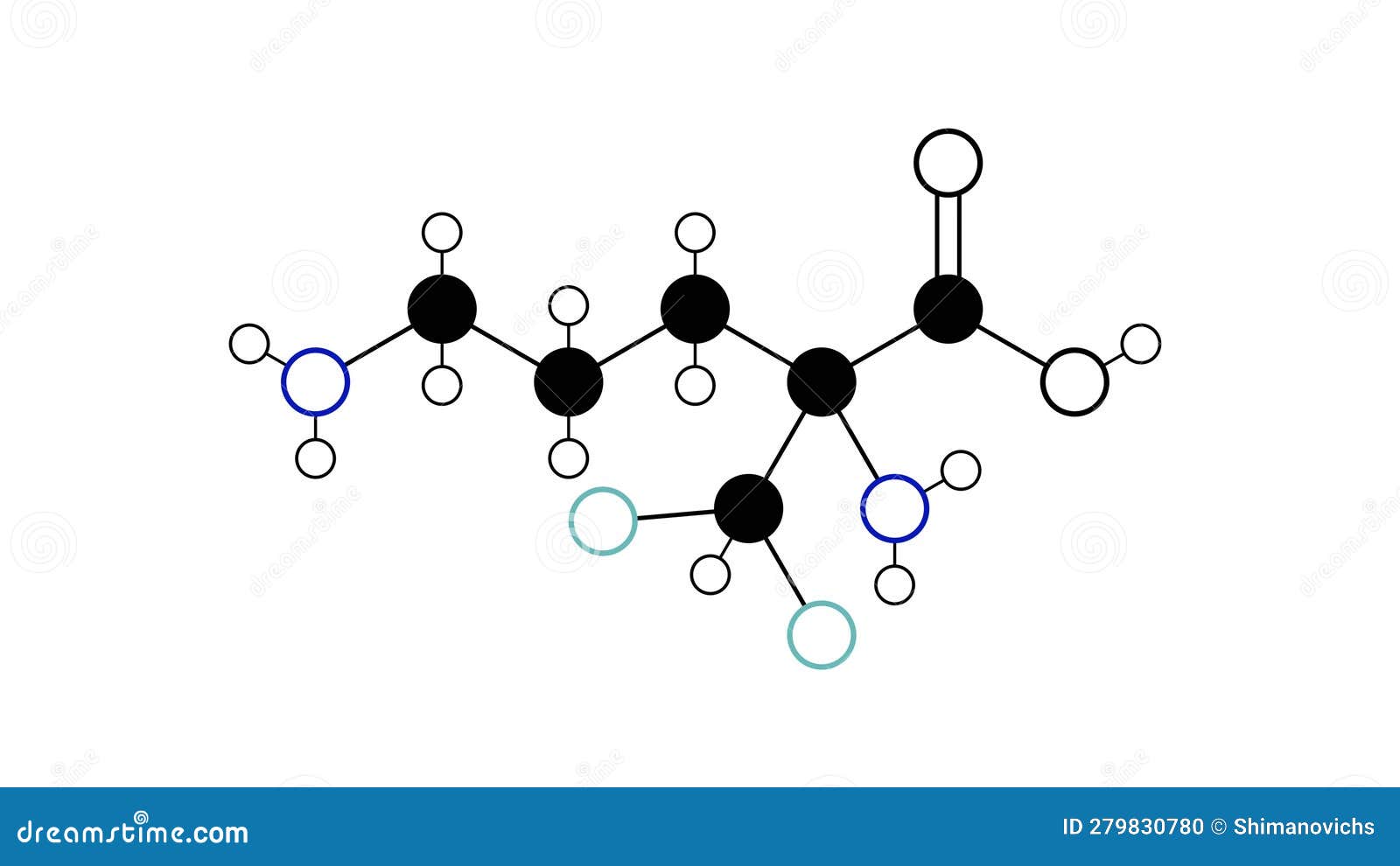 Eflornithine Molecule, Vaniqa Molecular Structure, Isolated 3d Model ...