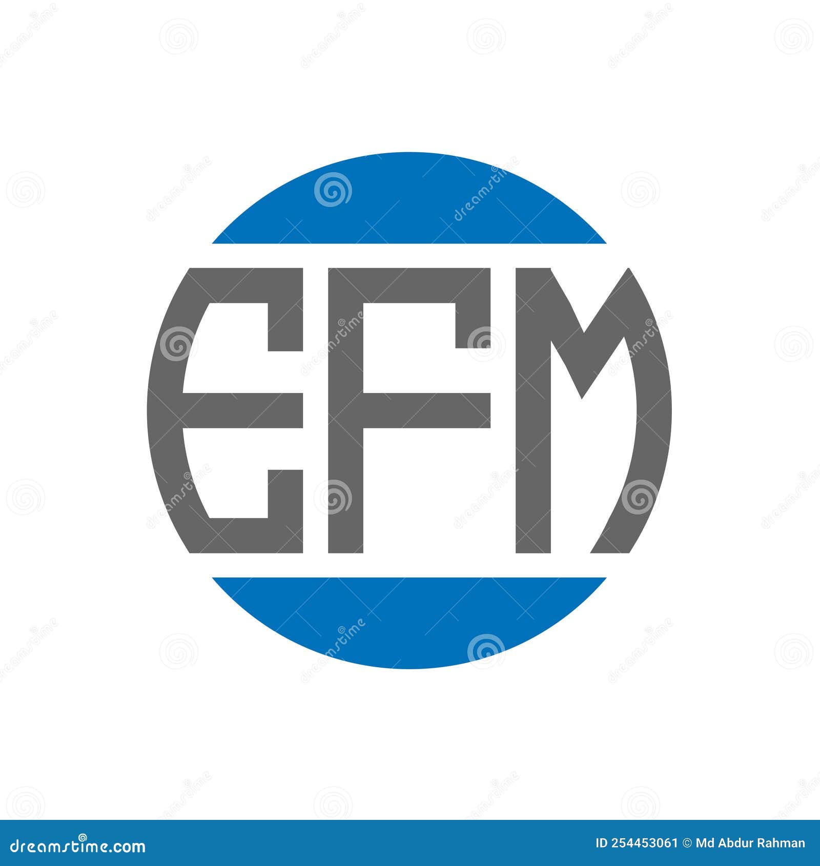 EFM Letter Logo Design On White Background. EFM Creative Initials ...