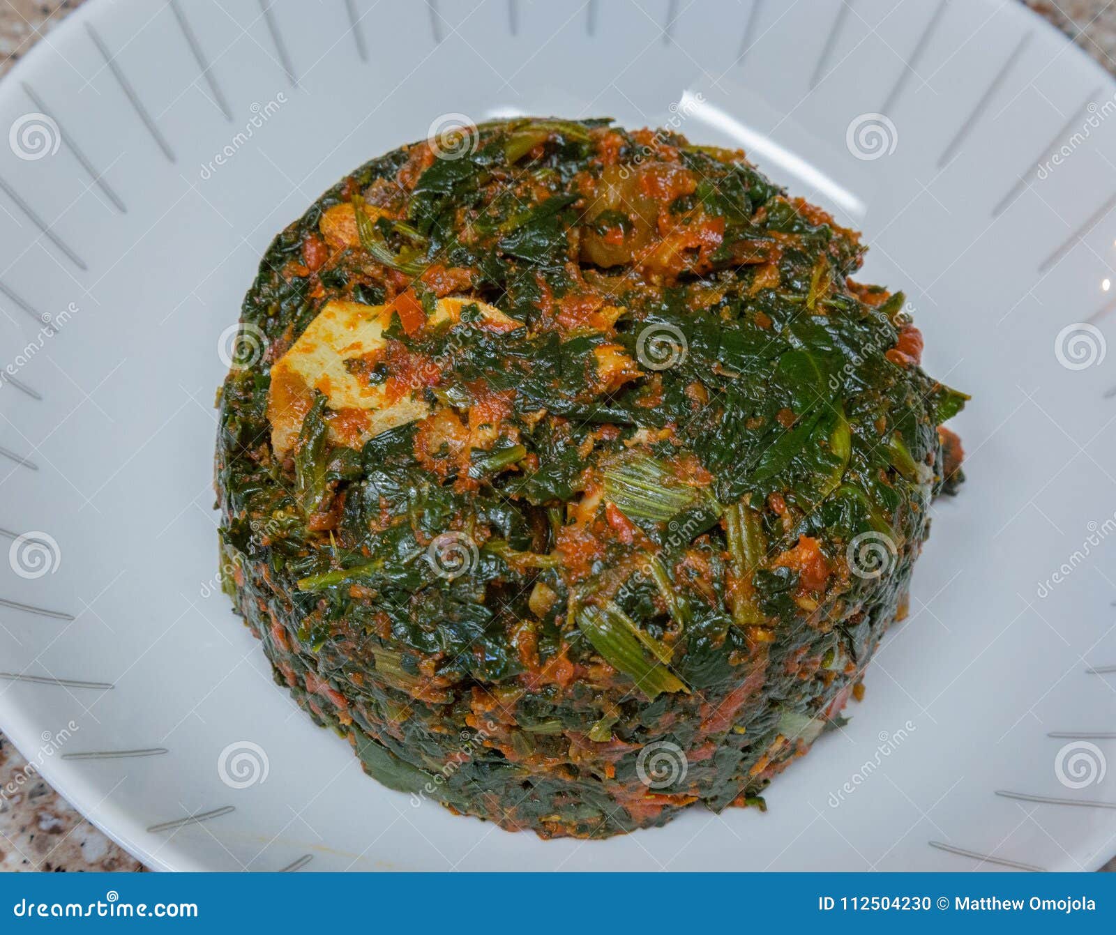 Efo riro with goat meat stock photo. Image of protein - 112504230