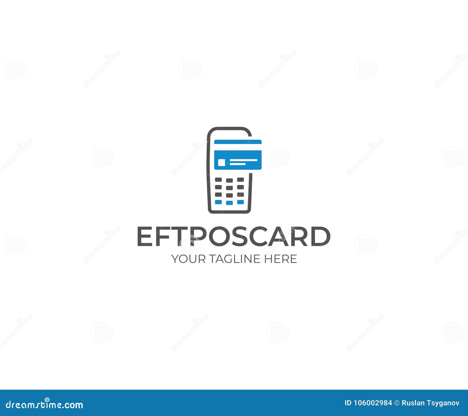 Eftpos Machine and Card Logo Template. Contactless Payment Stock Vector ...