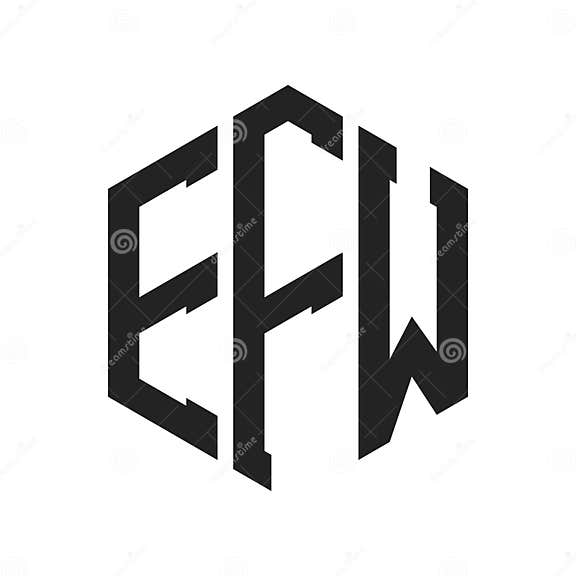 EFW Logo Design. Initial Letter EFW Monogram Logo Using Hexagon Shape ...
