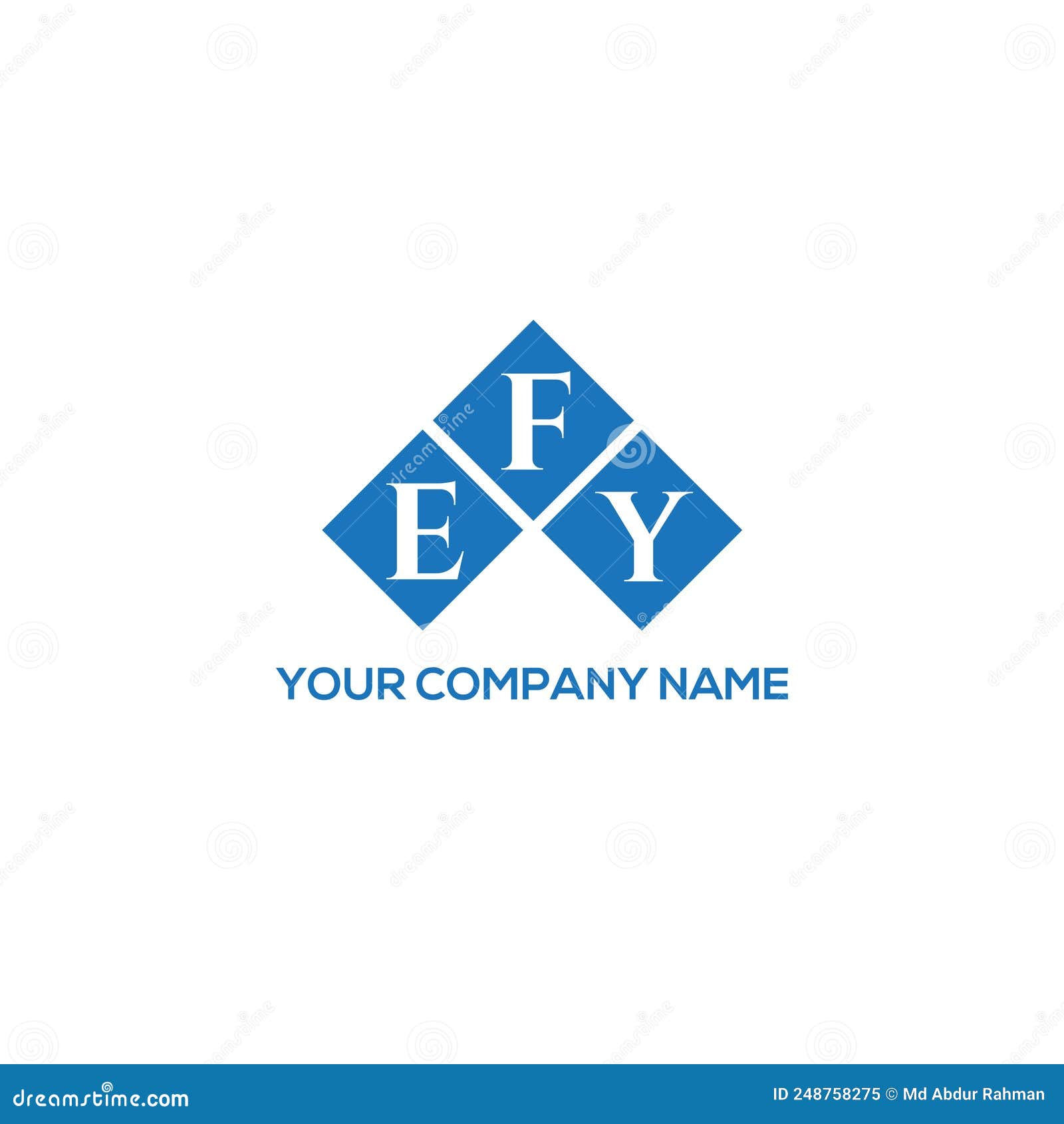 EFY Letter Logo Design on BLACK Background. EFY Creative Initials ...