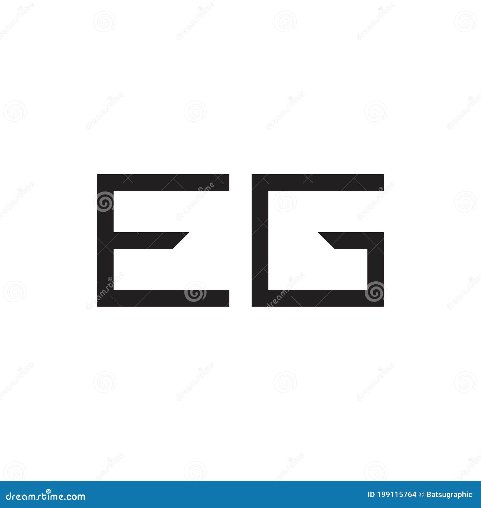 Eg Initial Letter Vector Logo Icon Stock Vector - Illustration of ...