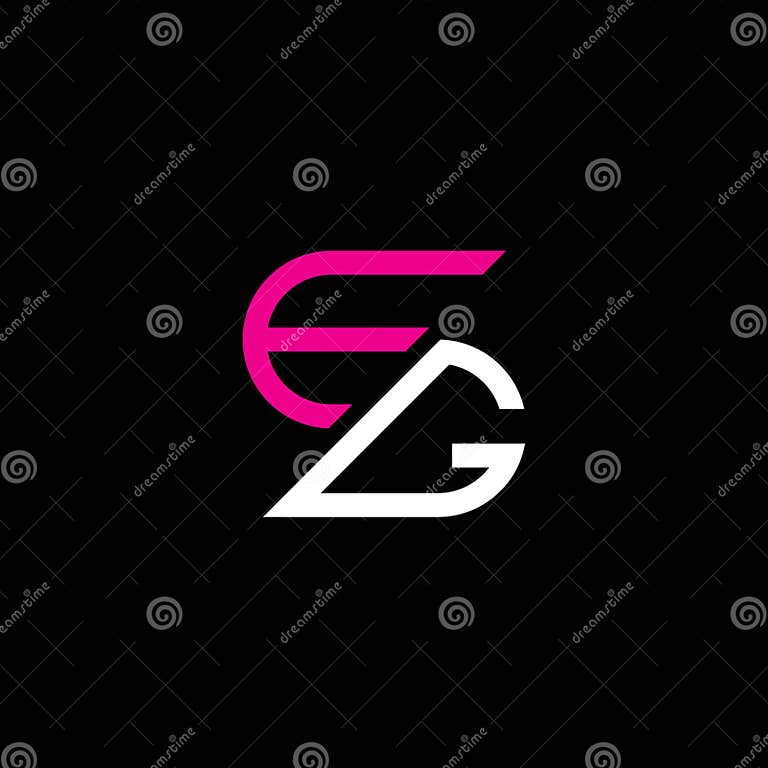 EG Letter Logo Creative Design with Vector Graphic, Stock Vector ...