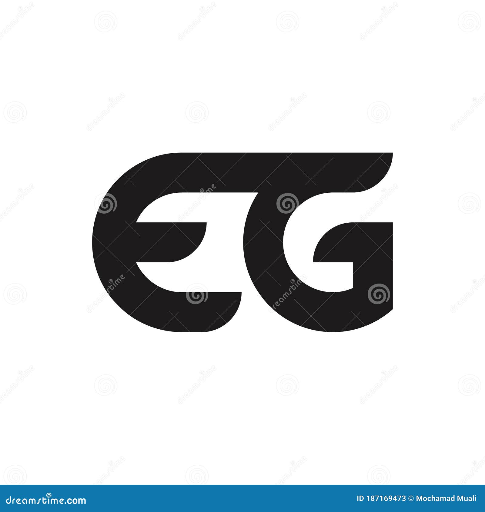 EG Letter Logo Design with Simple Style Stock Vector - Illustration of ...