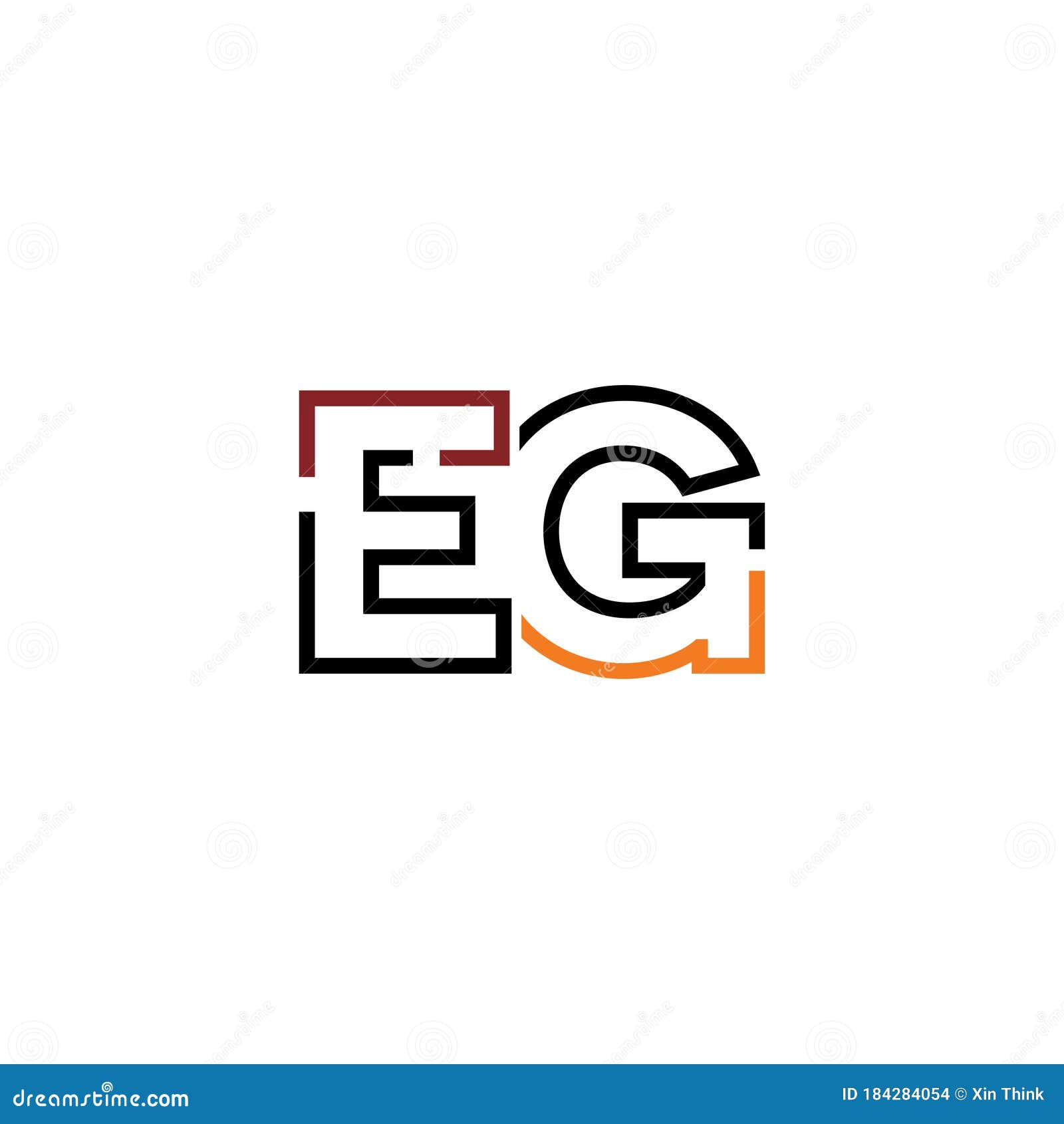 EG Letter Logo Icon Design Template Elements Stock Vector ...