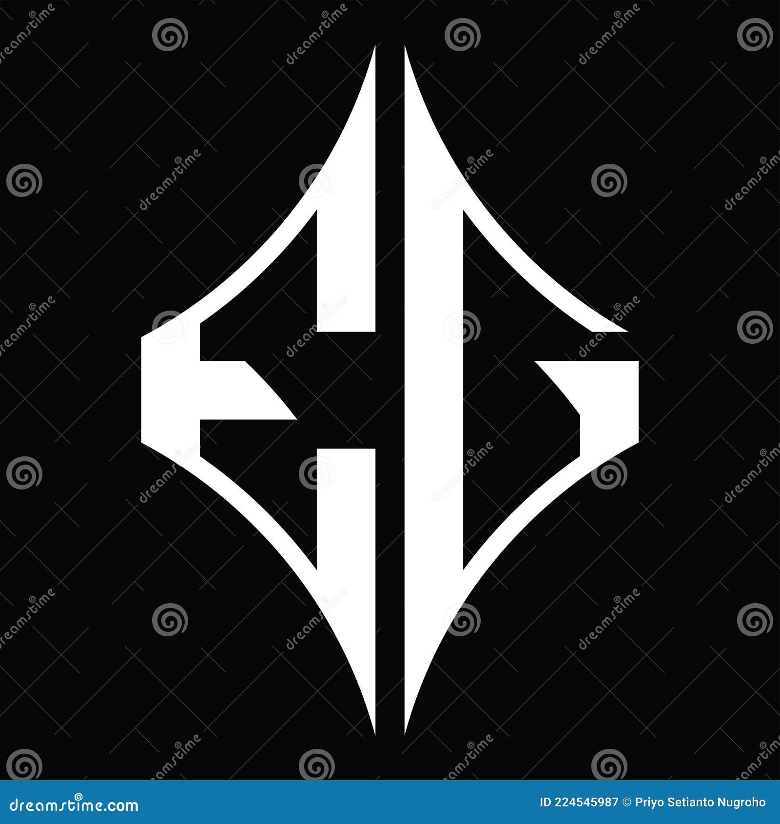 EG Logo Monogram with Diamond Shape Design Template Stock Vector ...