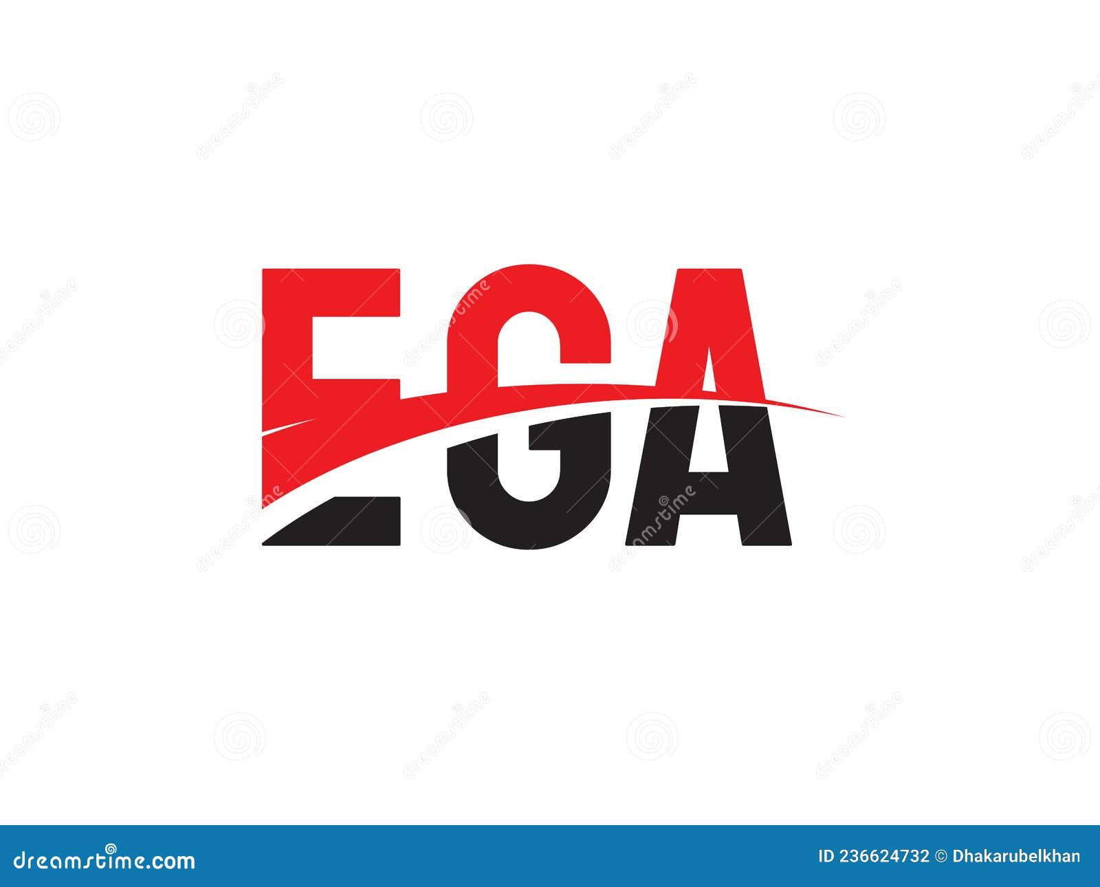 EGA Letter Initial Logo Design Vector Illustration Stock Vector ...